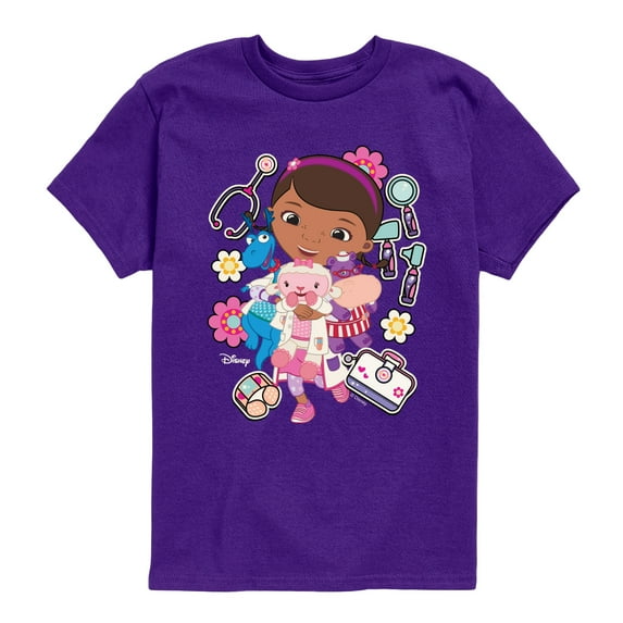 Doc Mcstuffins - Stickers - Youth Boys Short Sleeve Graphic T-Shirt ...