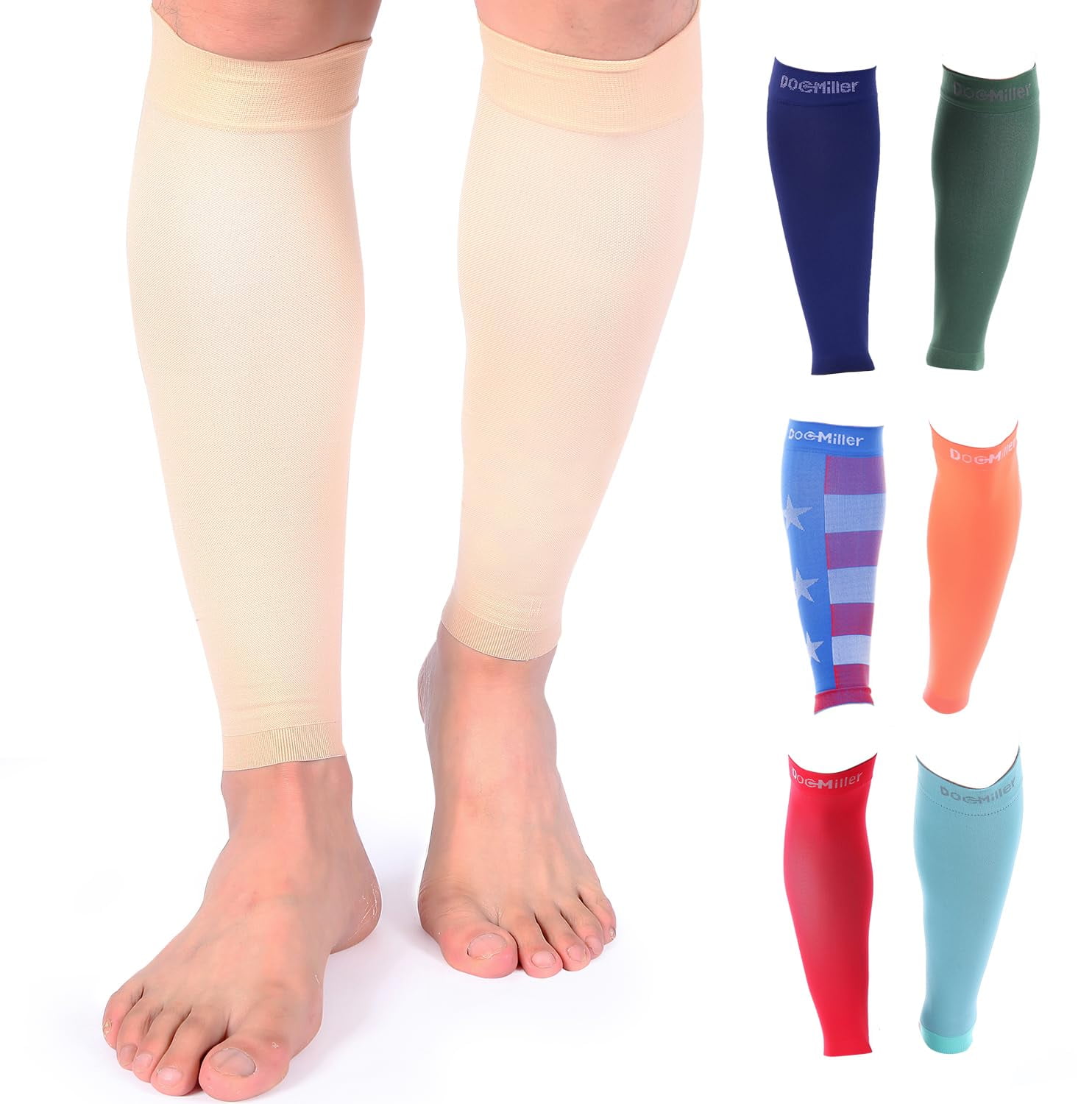 Doc Miller Compression Calf Sleeve for Men & Women, Premium Medical ...