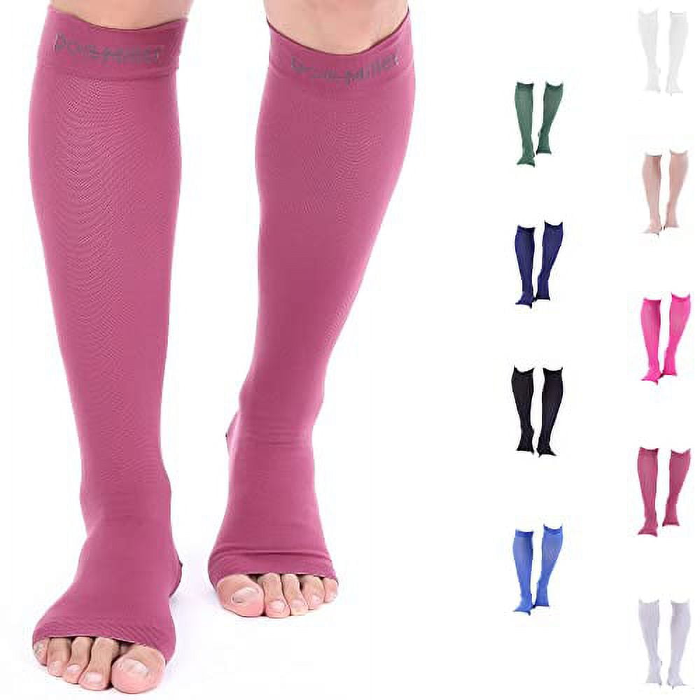 Doc Miller Open Toe Compression Socks Women and Men, Toeless ...