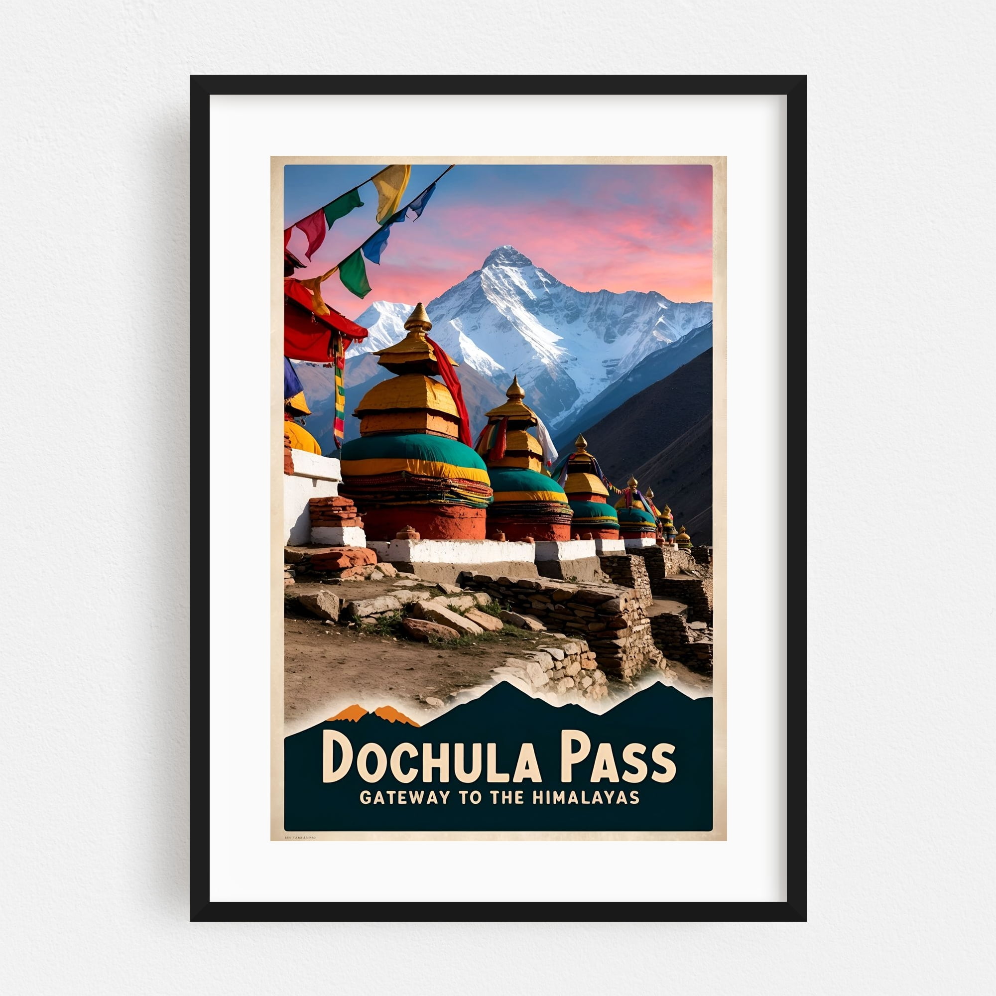 Dochula Pass Poster: Gateway to the Himalayas - Dochula Thimphu Bhutan ...