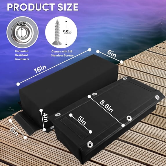 Dock Bumper,Dock Bumper Guard with Screws,Boat Dock Bumper for Boat ...