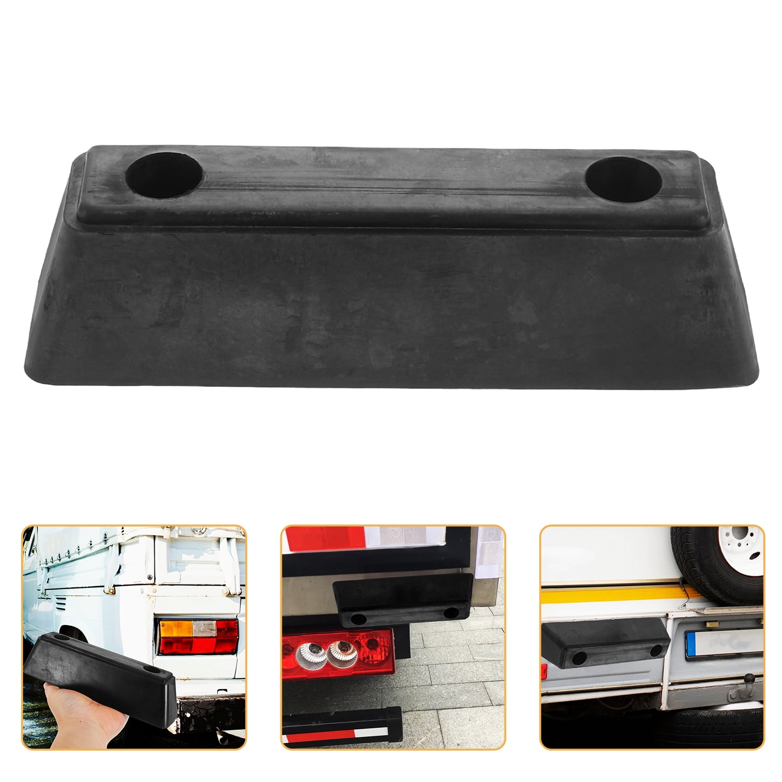 FRCOLOR Rubber Truck Bumper Block Rear Bumper Guard High Elastic Impact ...