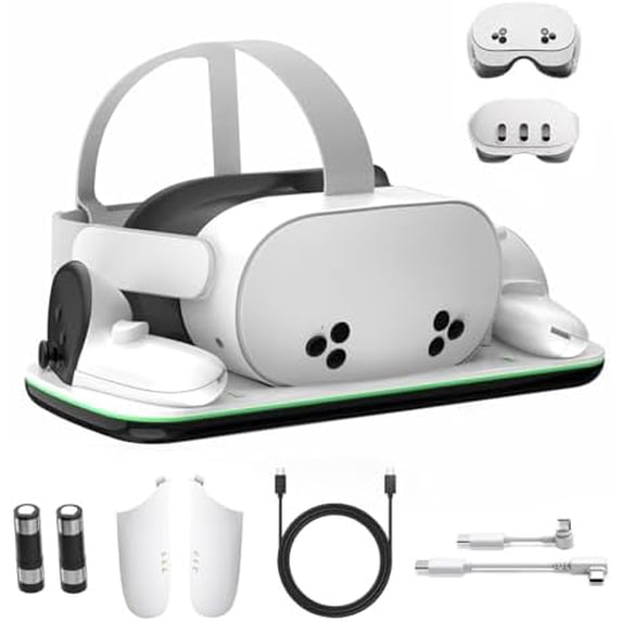 Dock Compatible with Meta Oculus Quest 3/3S, VR Headset Controller ...
