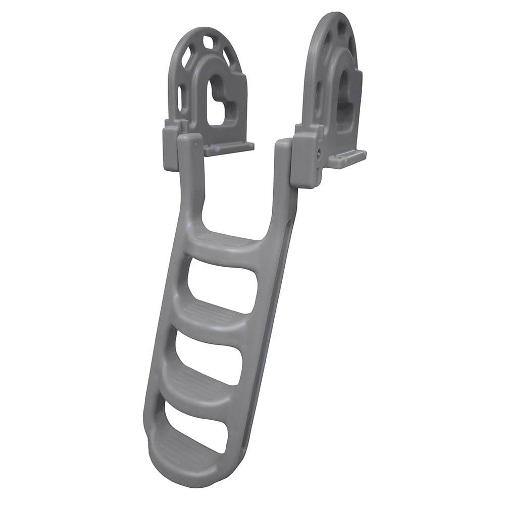 Dock Edge 2084-F 4-Step Stand-off Flip-up Dock Ladder, Polyethylene ...