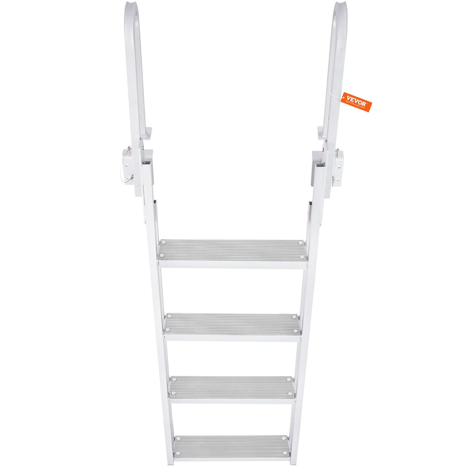 Dock Ladder Flip Up 4 Steps, 350lbs Load Capacity, Aluminum Pontoon ...