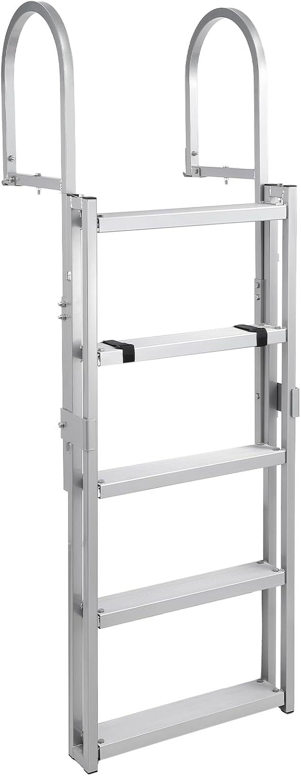 Dock Ladder, Removable 4 Steps, 500 lbs Load Capacity, Aluminum Alloy ...