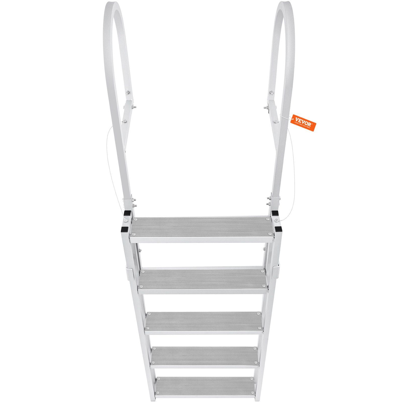 Dock Ladder, Retractable 5 Steps, 350 lb Load Capacity, Aluminum Alloy ...