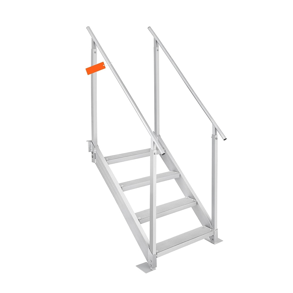 Dock Ladder with Rubber Mat, Dock Steps 30"-39" Adjustable Height, Dock ...
