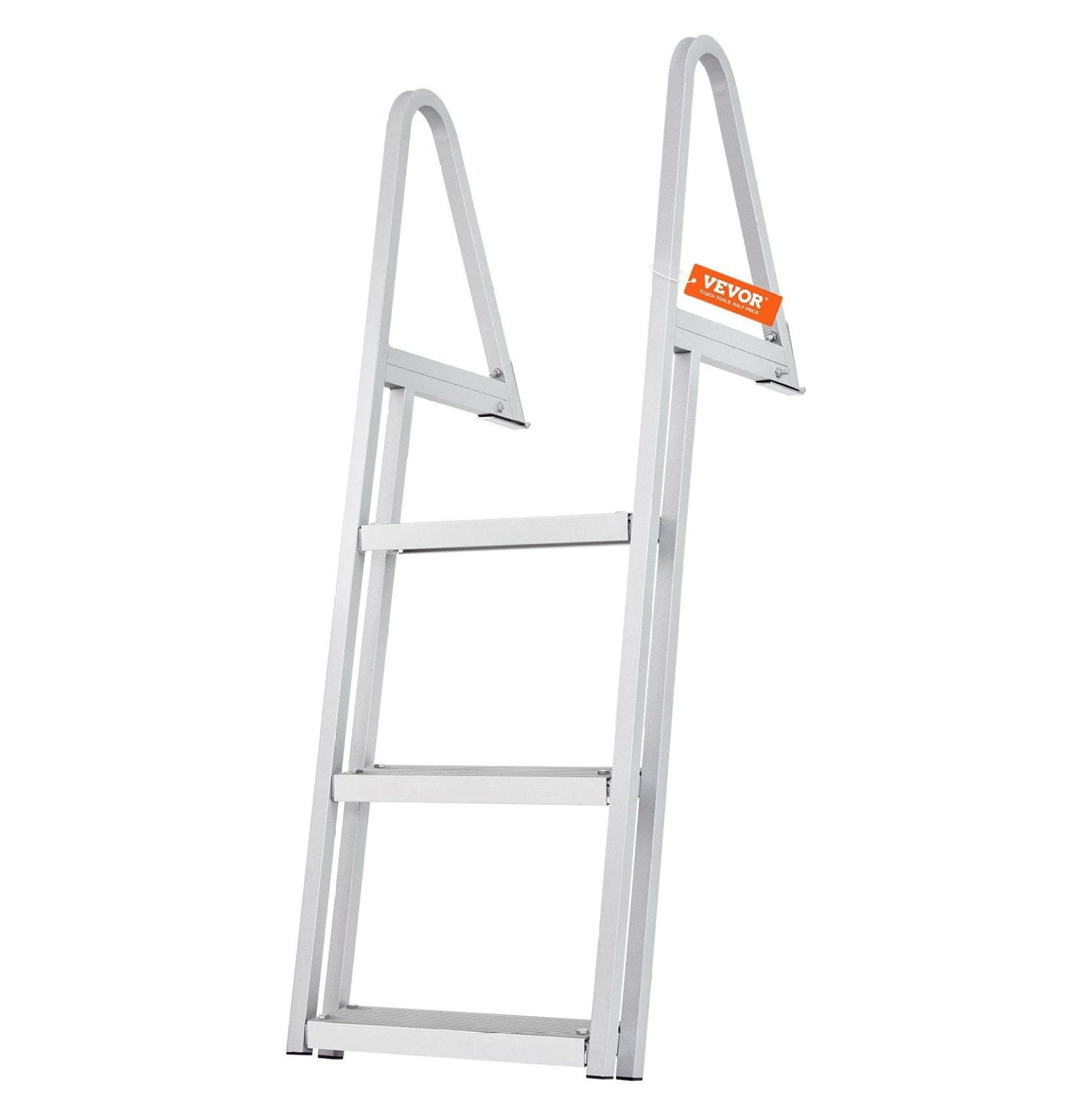 Dock Ladder - VEVOR Aluminum Boat Ladder, 350lbs Capacity, 3-Step ...
