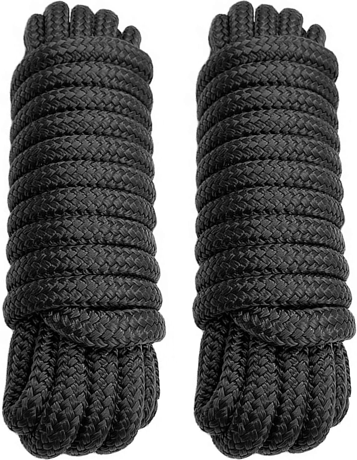 Dock Lines: 5/8" x 25' Double Braided Nylon - Premium Boat Ropes with ...