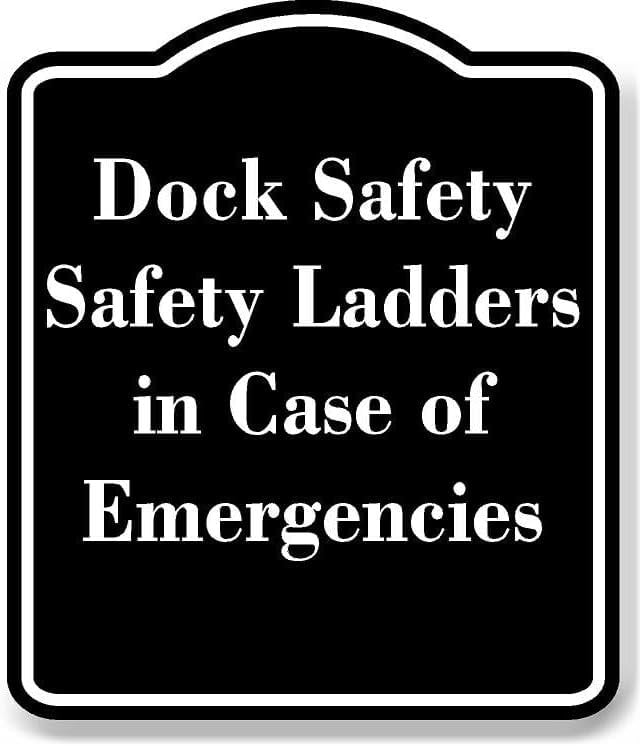 Dock Safety Rules Read Before Boarding BLACK Aluminum Composite Sign 8. ...
