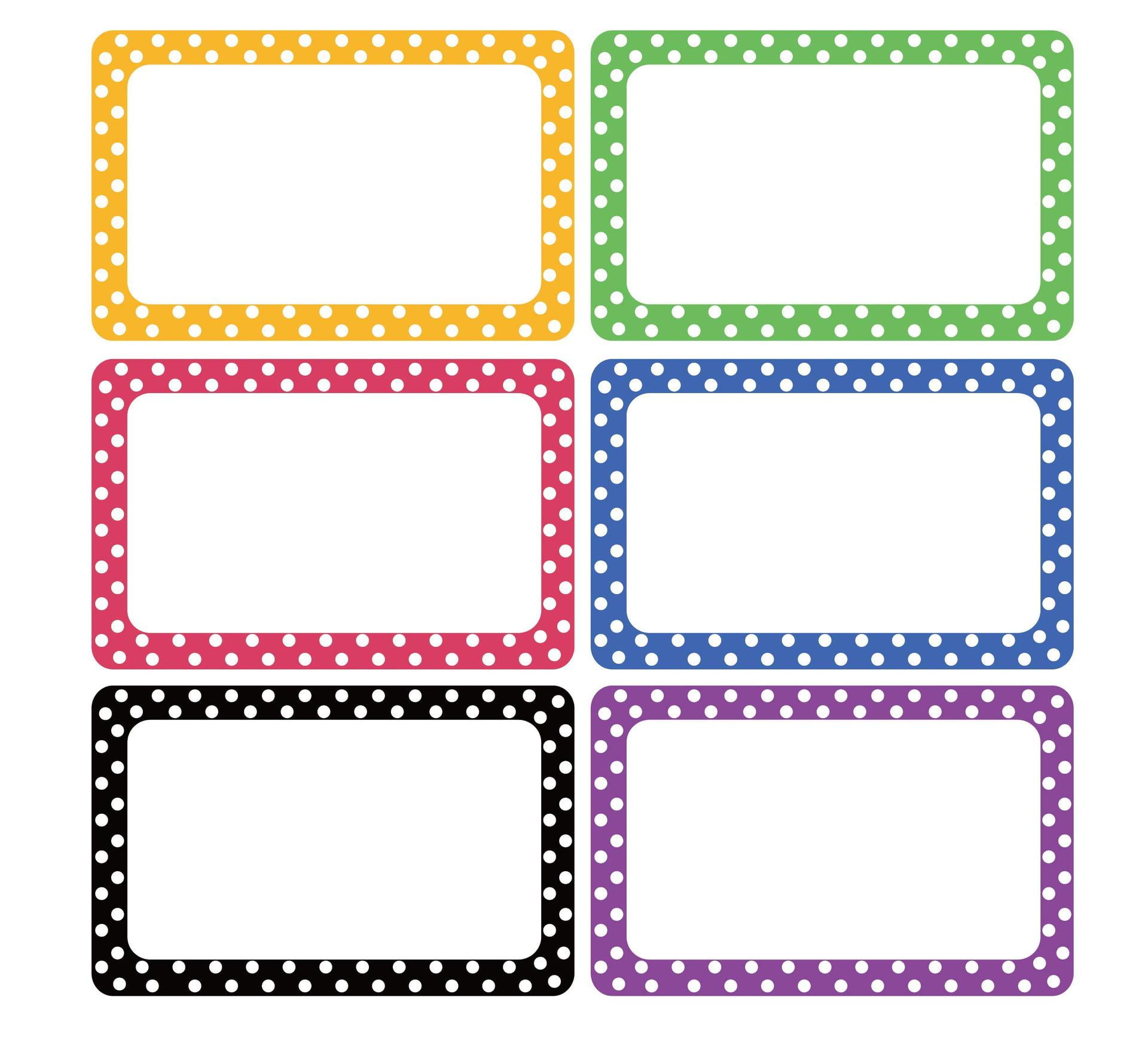Dockapa Removable Name Tag Labels, 2.25" x 3.5", Multicolor, 10 Count ...