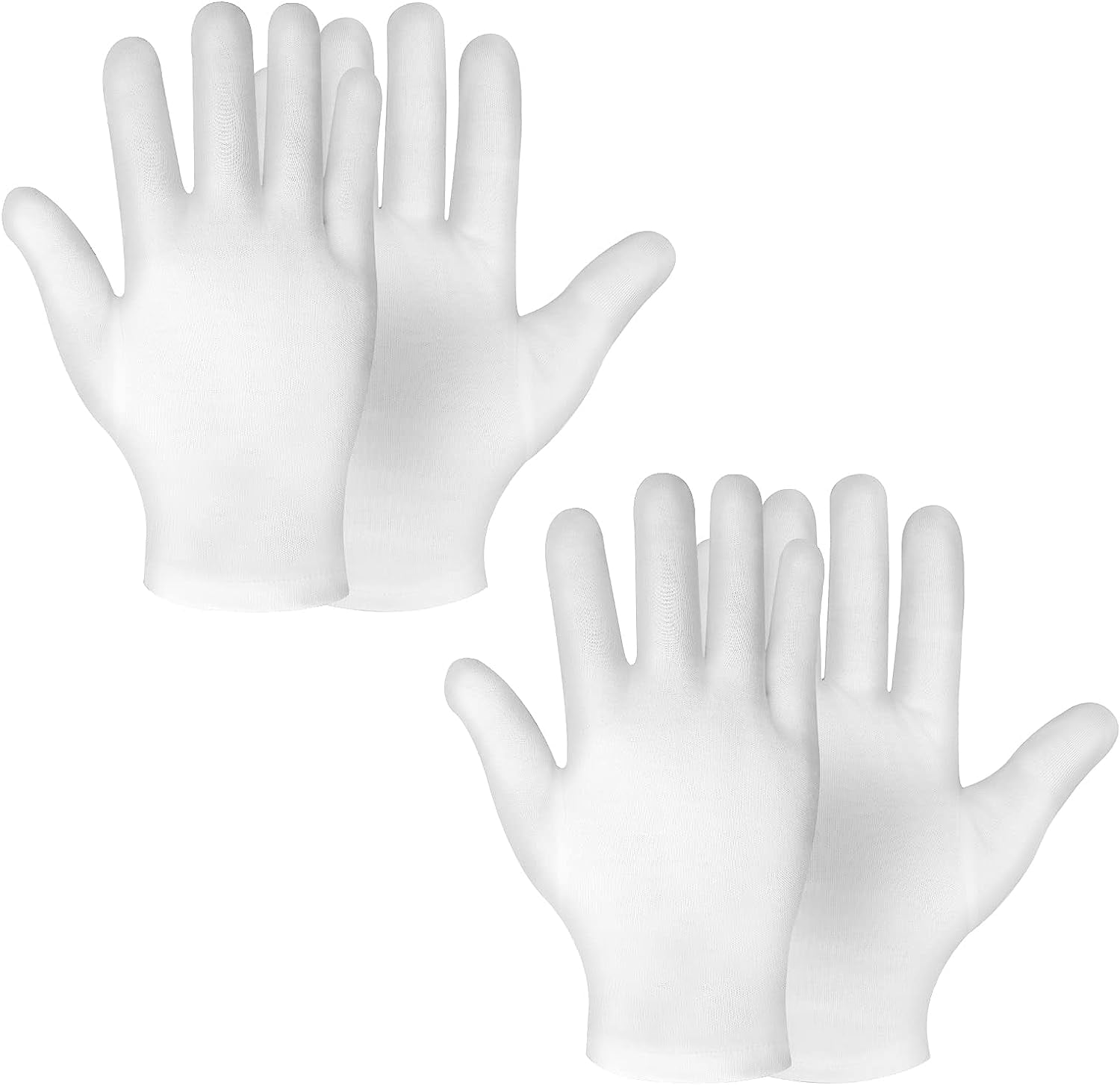 2 Pairs Moisturizing Gloves White Cotton Moisturizing Gloves for ...