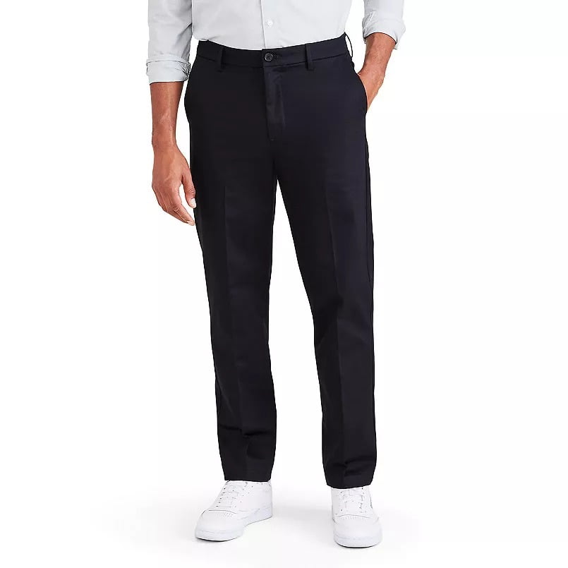 Dockers BLACK Men's Signature Iron-Free Stain Straight-Fit Khaki Pants, US 34X30 - Walmart.com