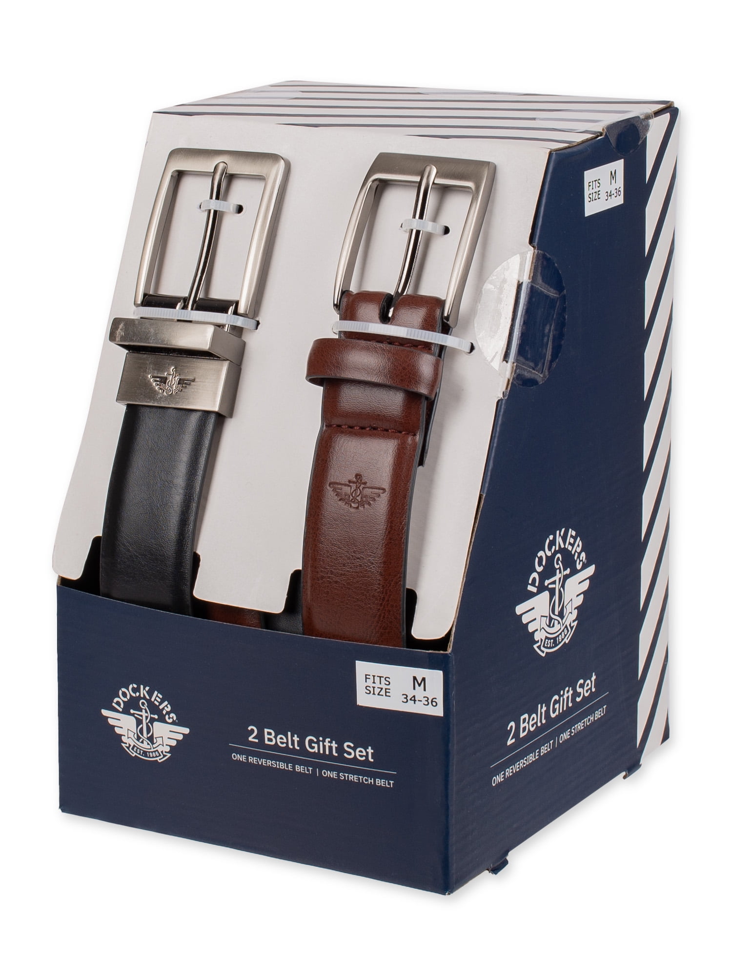 Dockers Men's 2-Piece Reversible & Stretch Belt Gift Set - Walmart.com