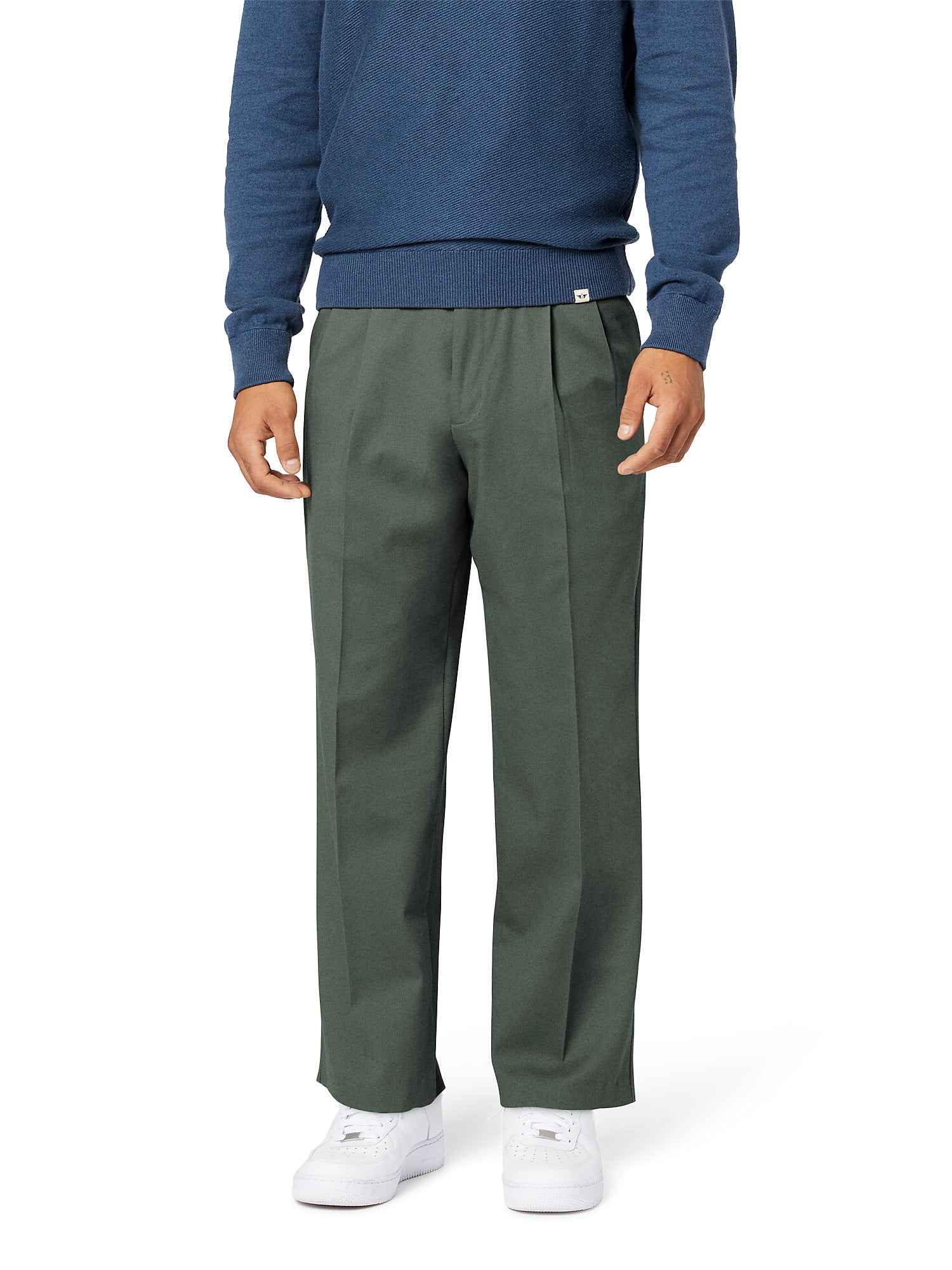 Dockers Men's Classic Pleated Easy Khaki with Stretch - Walmart.com