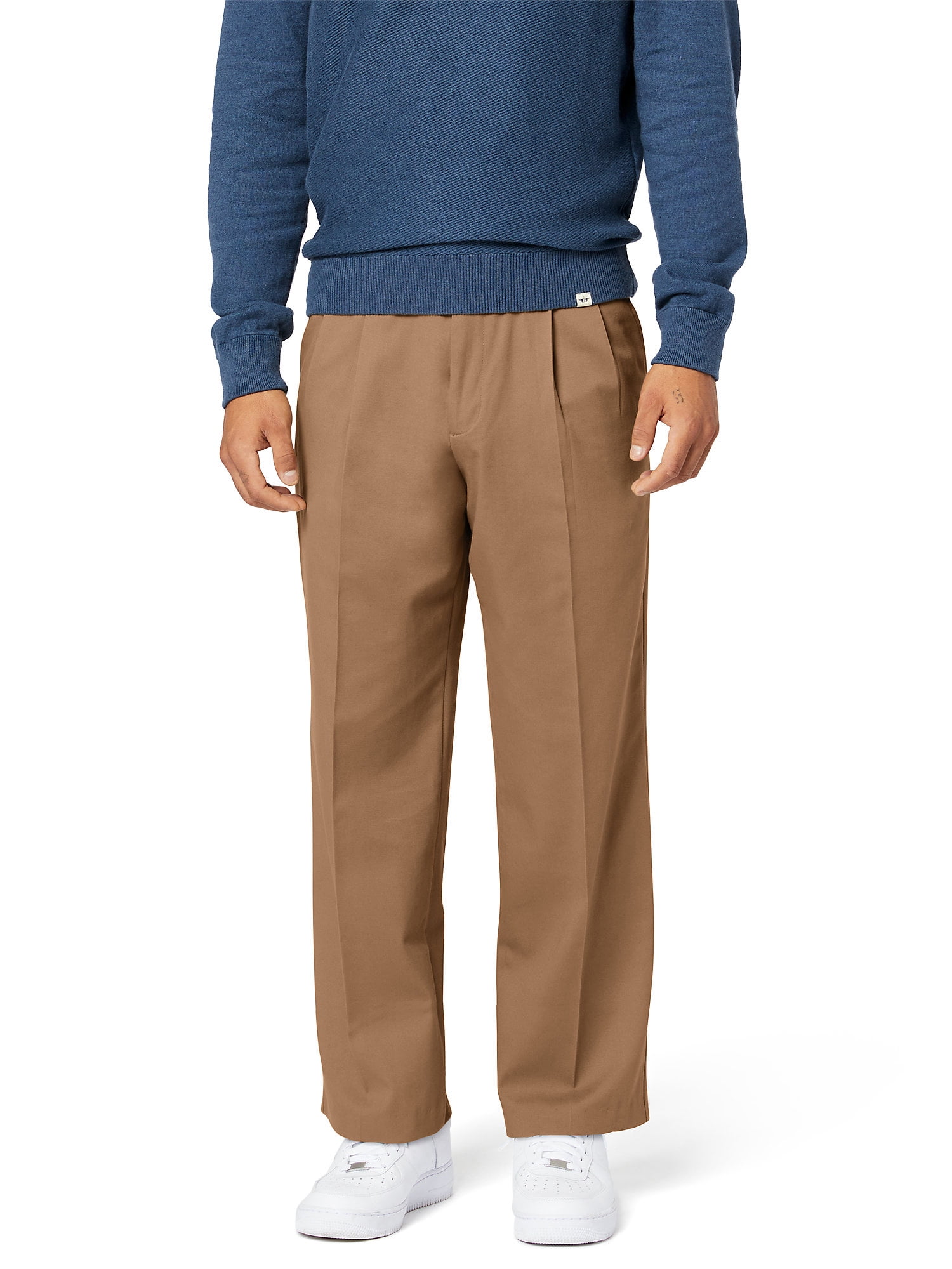 Dockers Men's Classic Pleated Easy Khaki with Stretch - Walmart.com