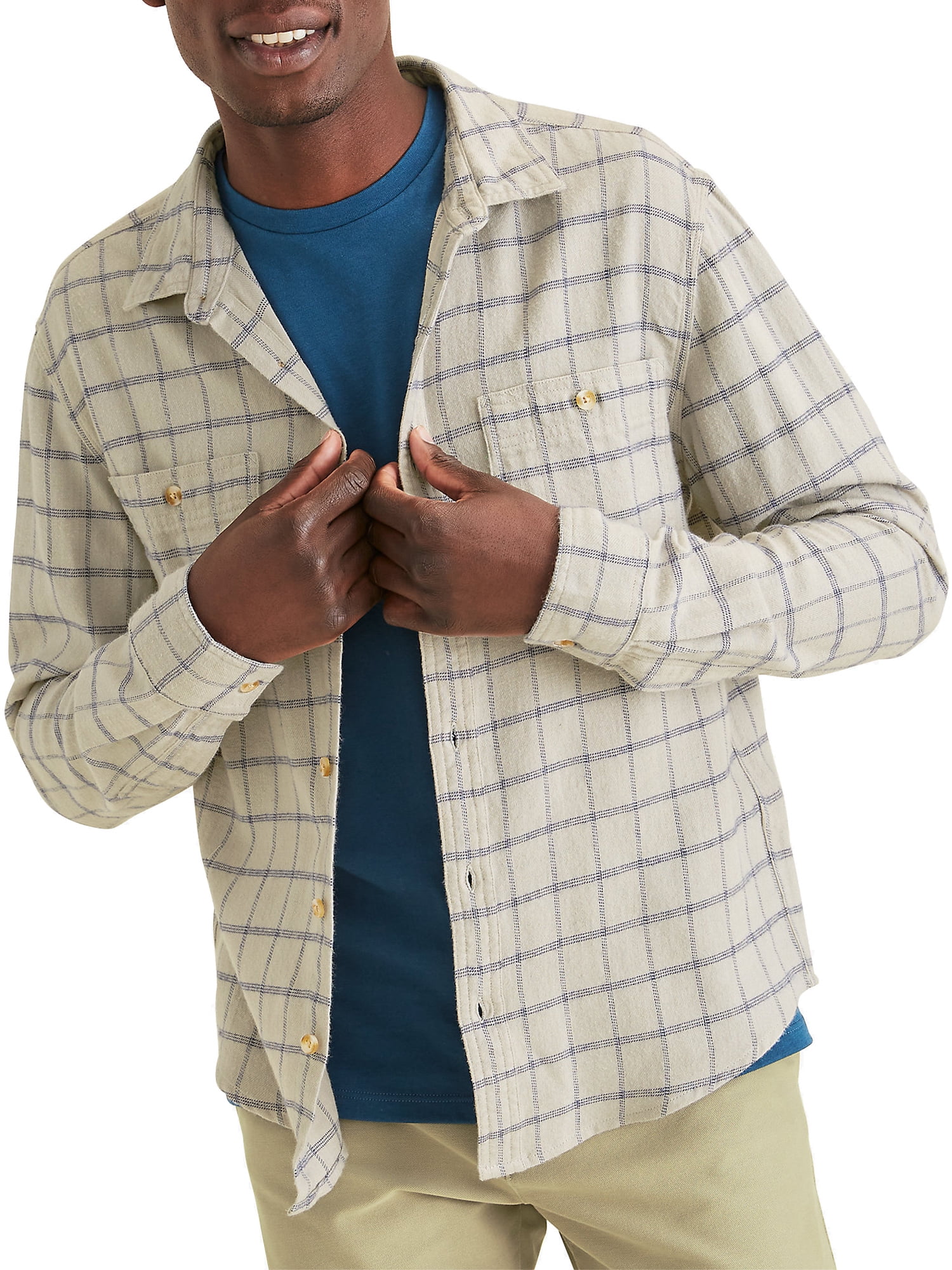 Dockers Men's Long Sleeve Two Pocket Work Shirt - Walmart.com