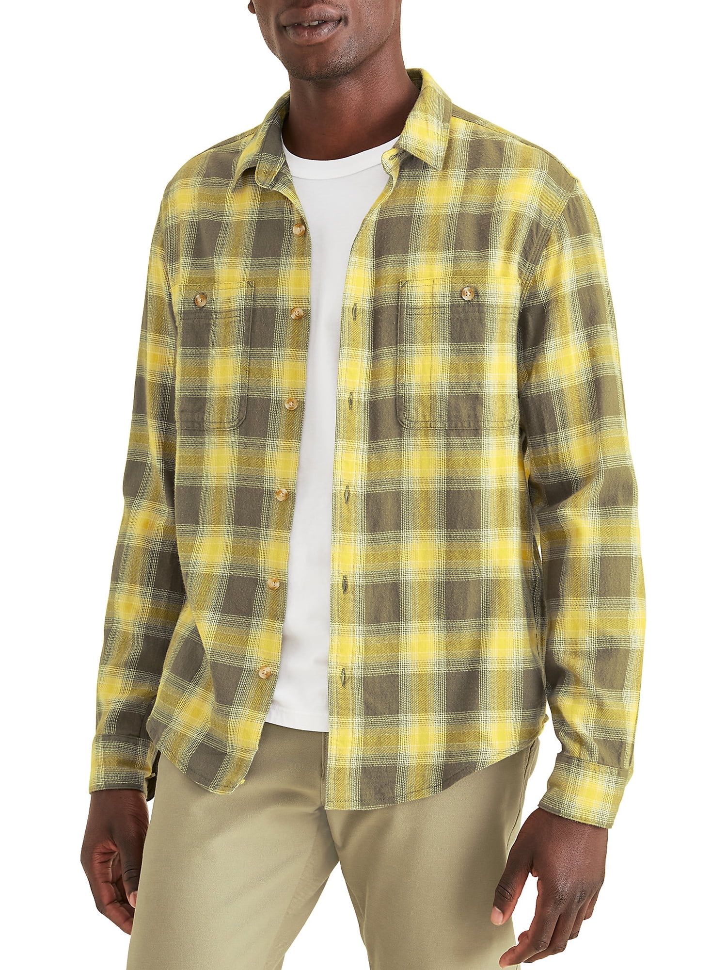 Dockers Men's Long Sleeve Two Pocket Work Shirt - Walmart.com