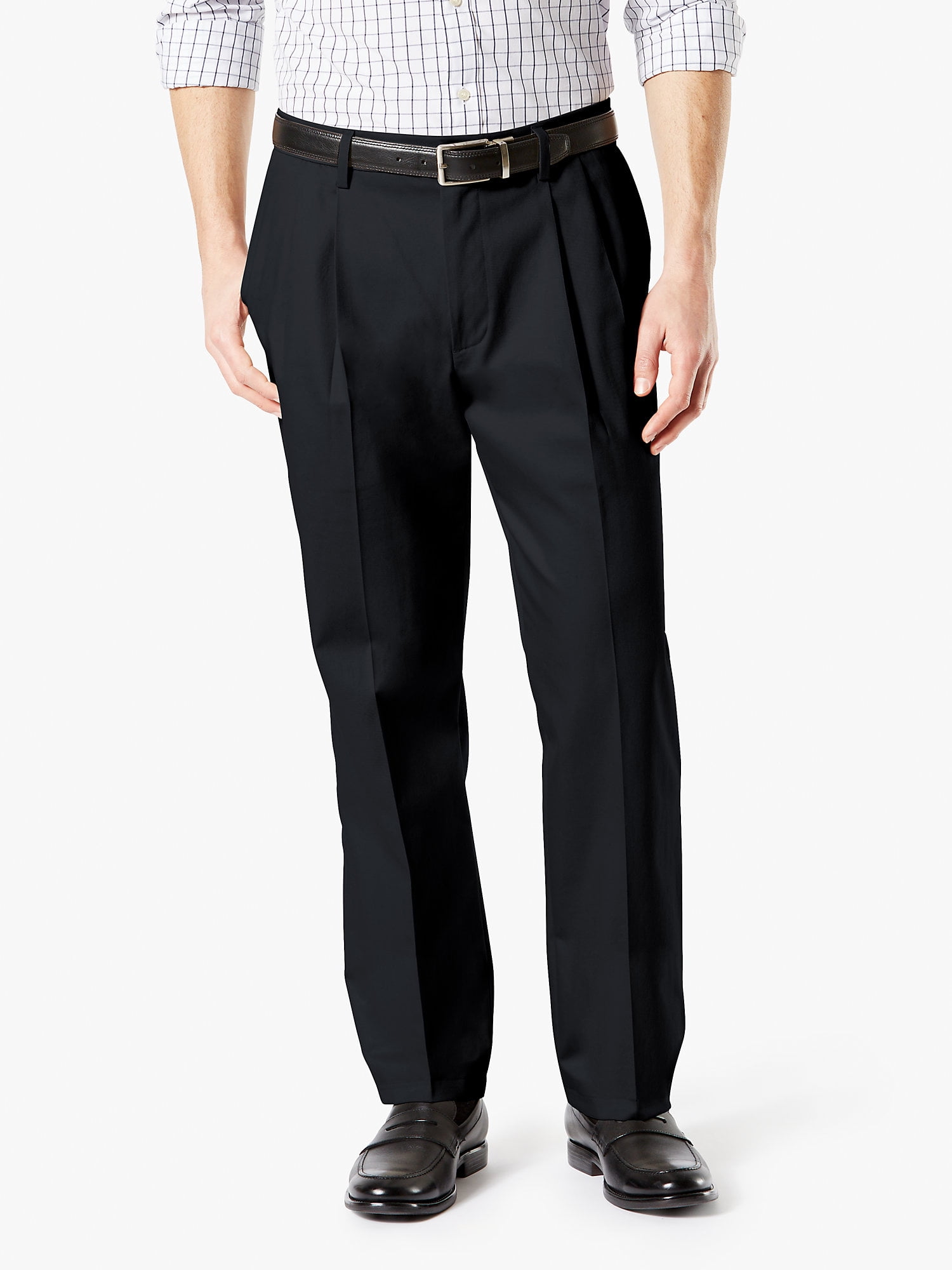 Dockers Men's Pleated Signature Classic Creased Khaki - Walmart.com