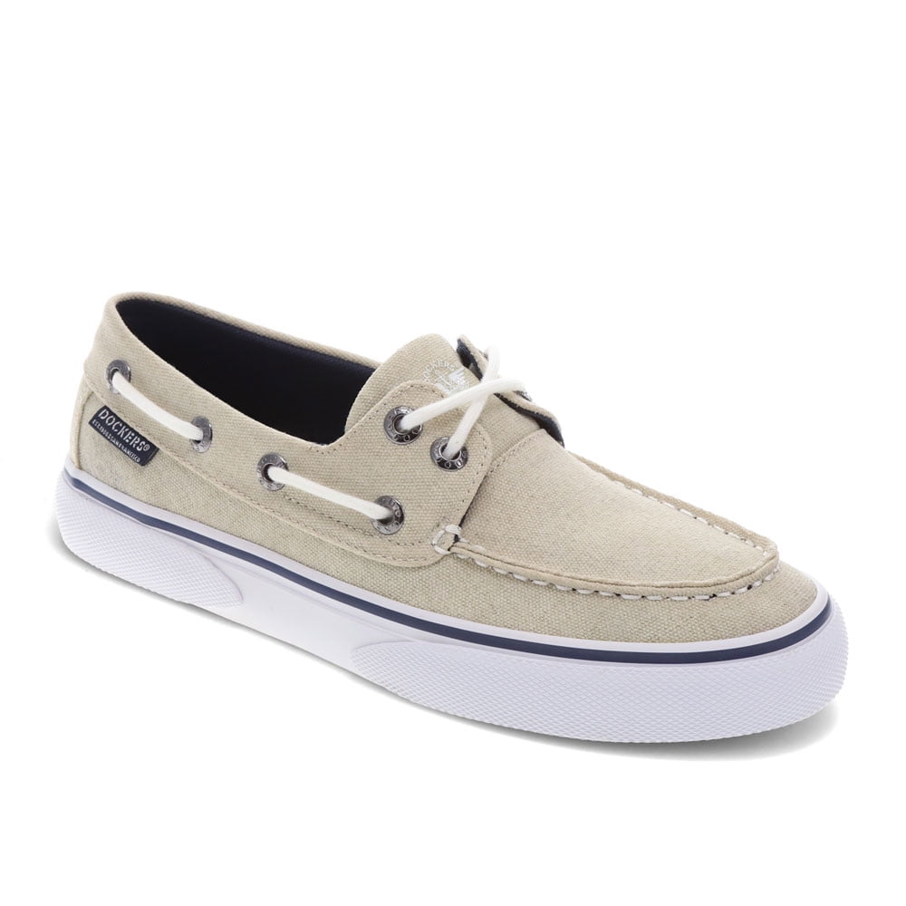 Dockers Rowe Men's Canvas Boat Shoes Color: Stone Size: 10 MED ...