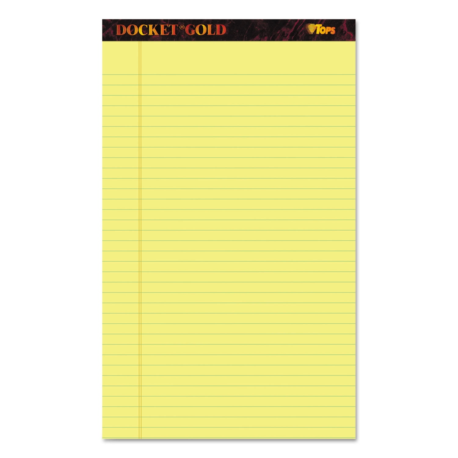 Docket Gold Ruled Perforated Pads, Wide/legal Rule, 50 Canary-Yellow 8. ...