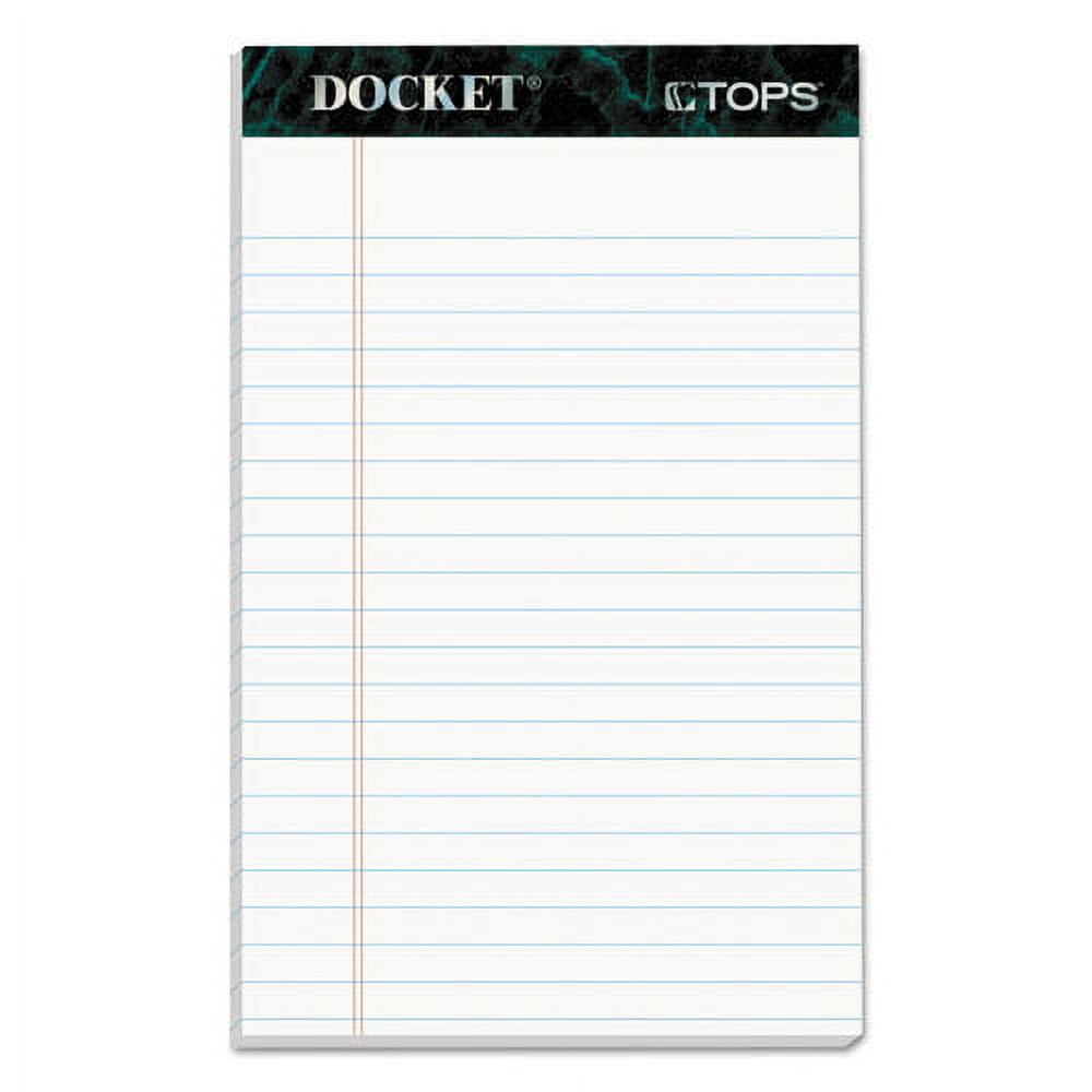 Docket Ruled Perforated Pads, Narrow Rule, 50 White 5 X 8 Sheets, 12 ...