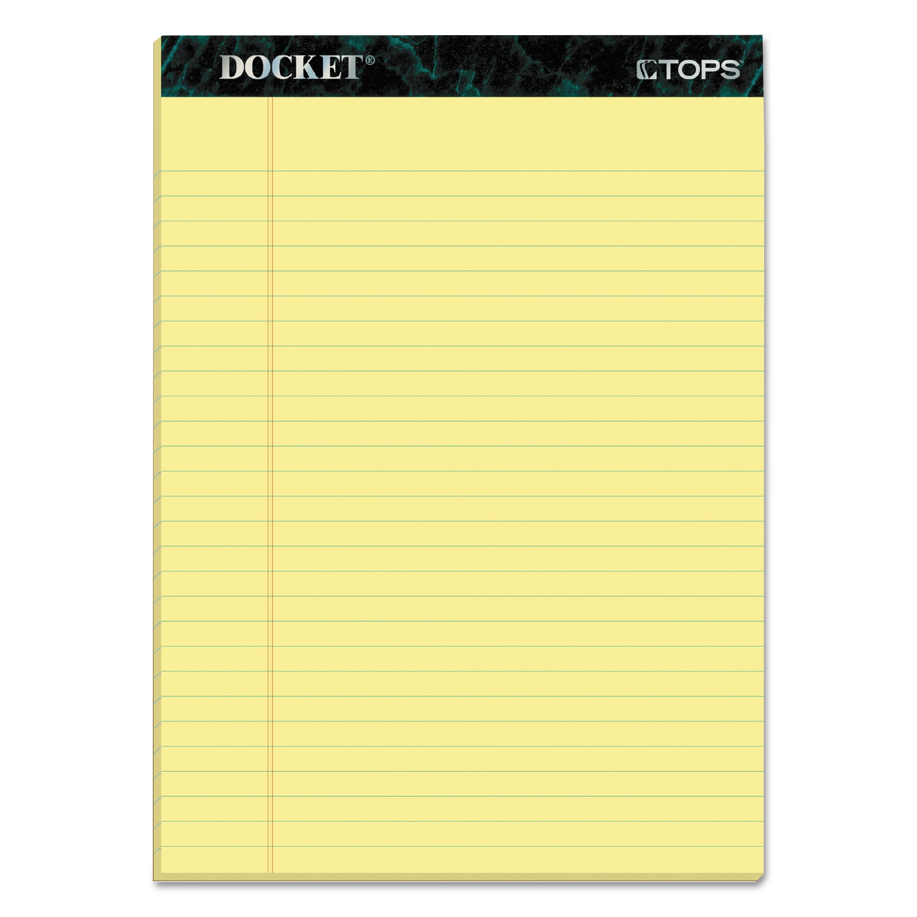 Docket Ruled Perforated Pads, Wide/legal Rule, 50 Canary-Yellow 8.5 X ...