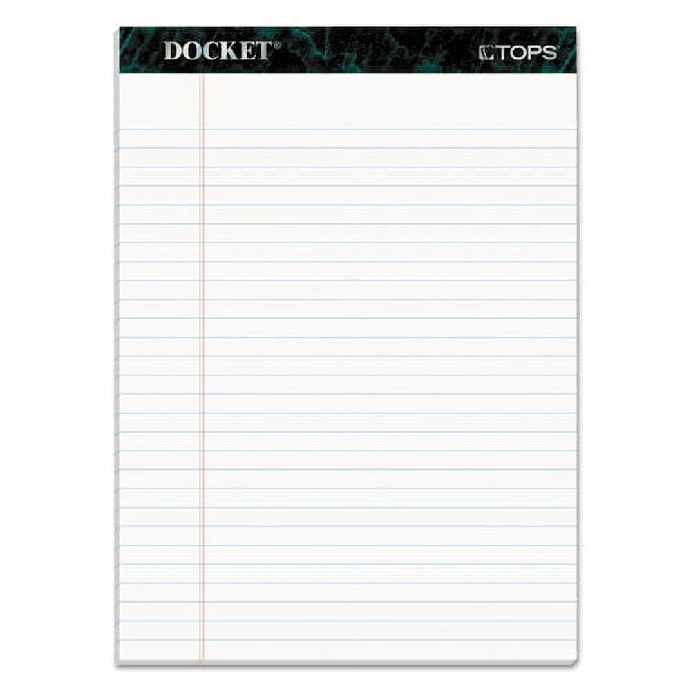 "Docket Ruled Perforated Pads, Wide/legal Rule, 50 White 8.5 X 11.75 ...