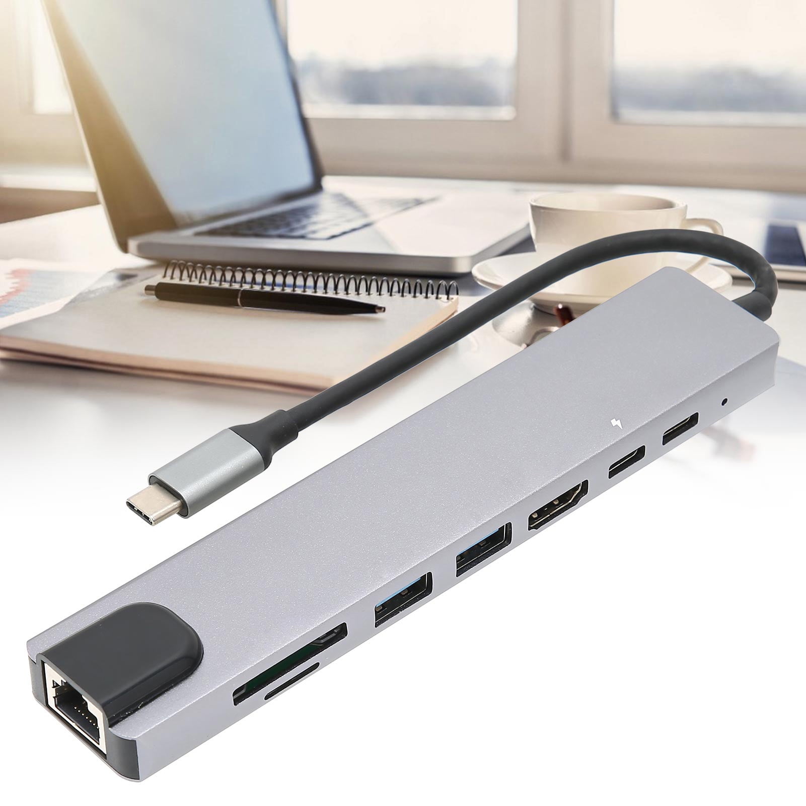 Docking Hub 8 in 1 Type‑C to High‑Definition Multimedia Interface USB ...