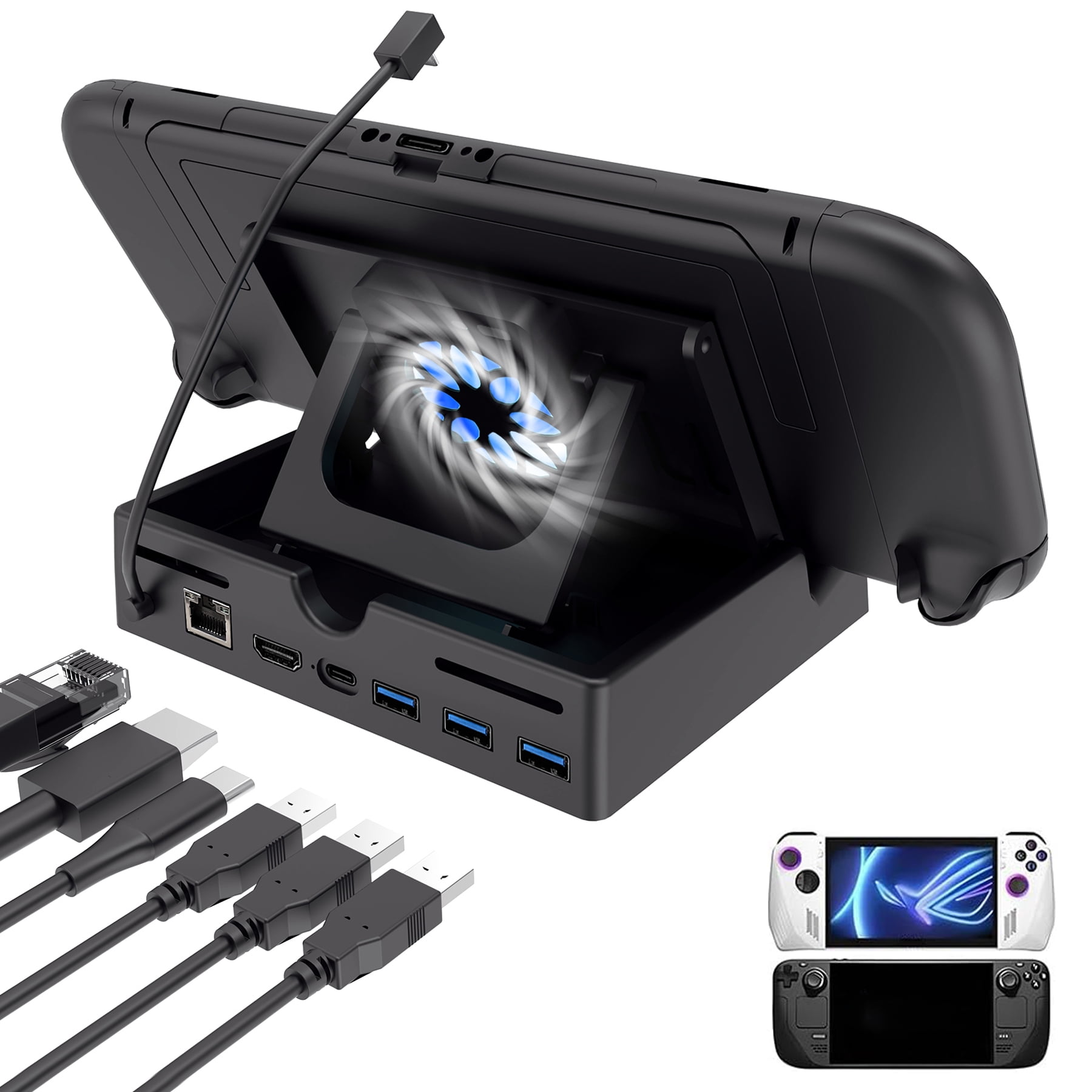 Docking Station Hub for ROG Ally, Foldable Game Docking Station with ...