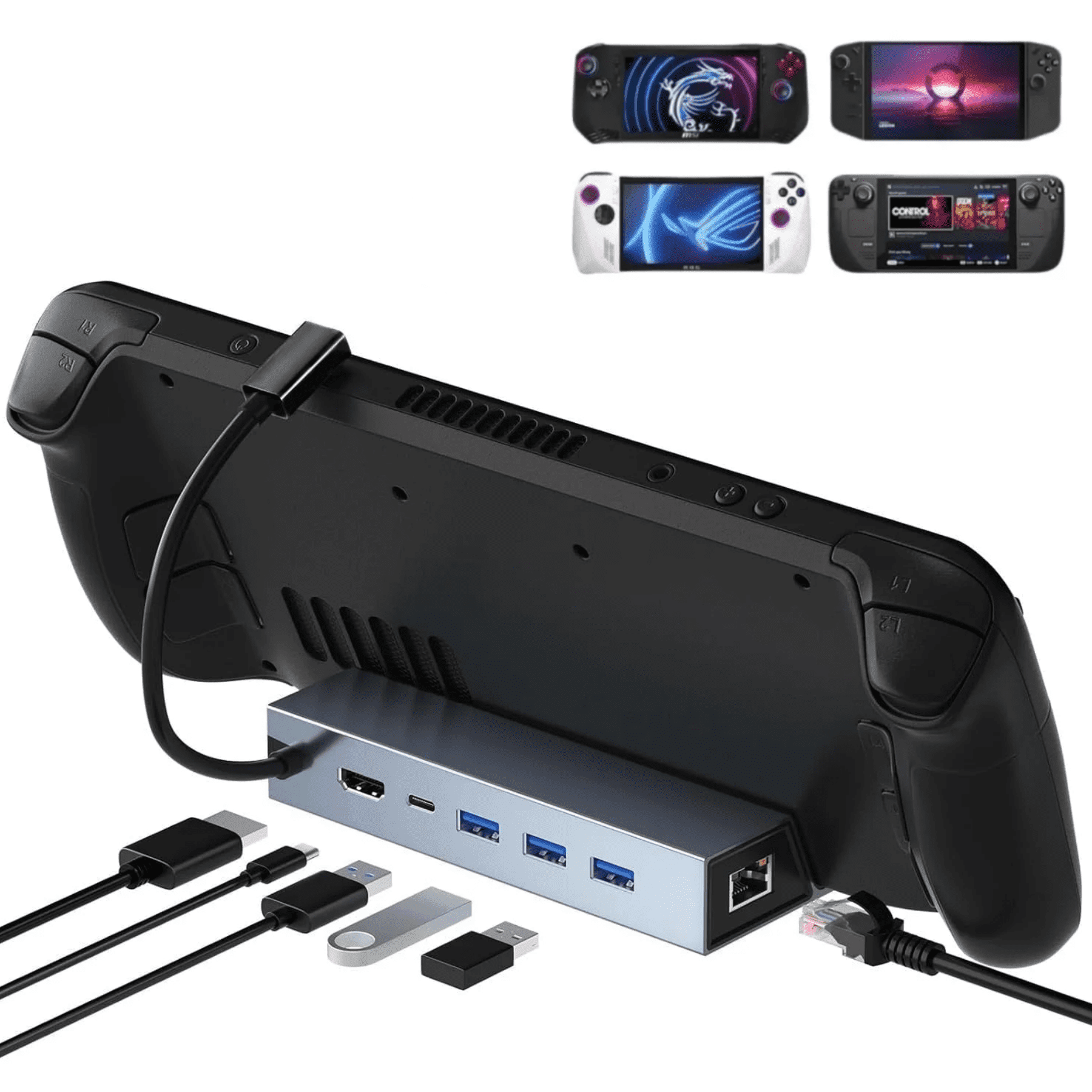 Docking Station for Steam Deck, 6 in 1 Stream Deck Dock with HDMI 2.0 ...