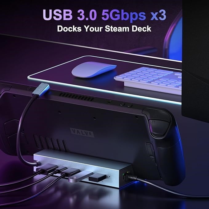 Docking Station for Steam Deck, 6-in-1 Streaming Deck Dock with HDMI 2. ...