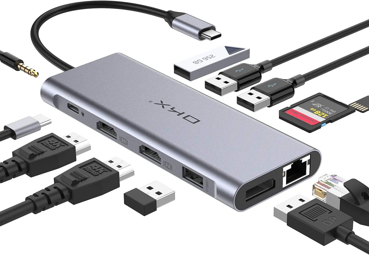 Docking Station, USB C Docking Station, USB C Hub 13 in 1 Triple ...