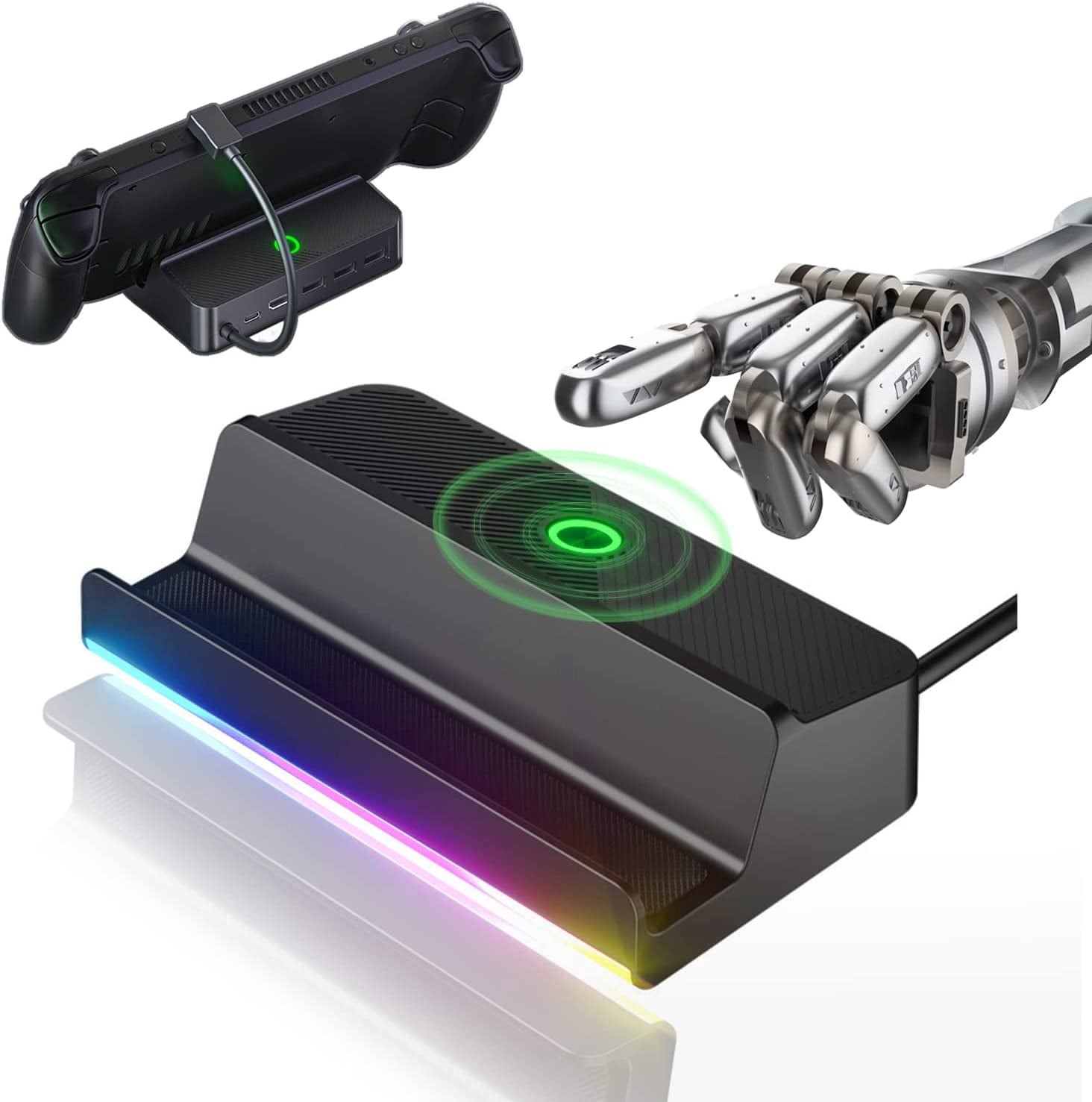 Docking Station for Steam Deck,with HDMI 2.0 4K@60HZ TV, Full Charging ...