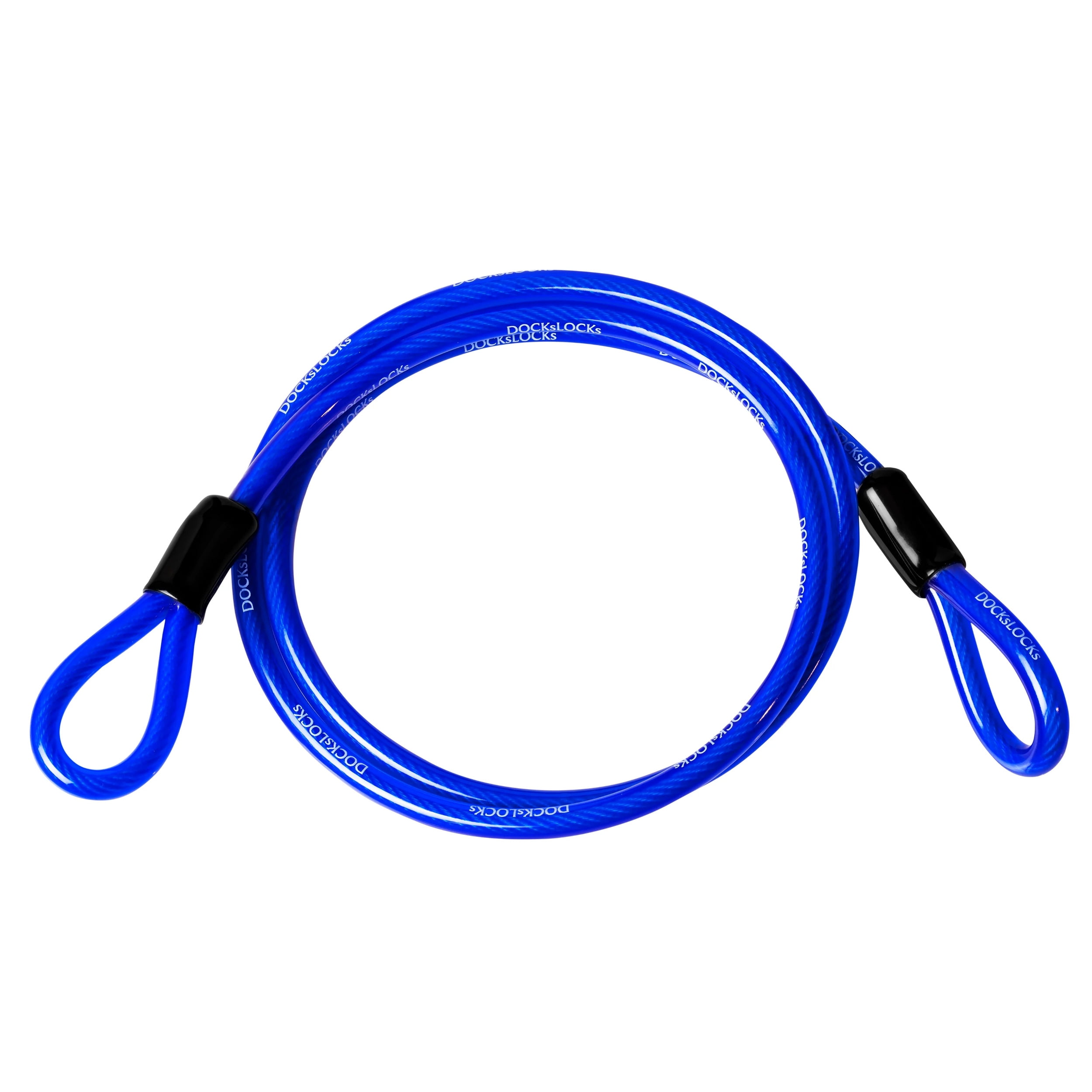 DocksLocks 25ft Weatherproof Braided Steel Security Cable, Looped Ends ...