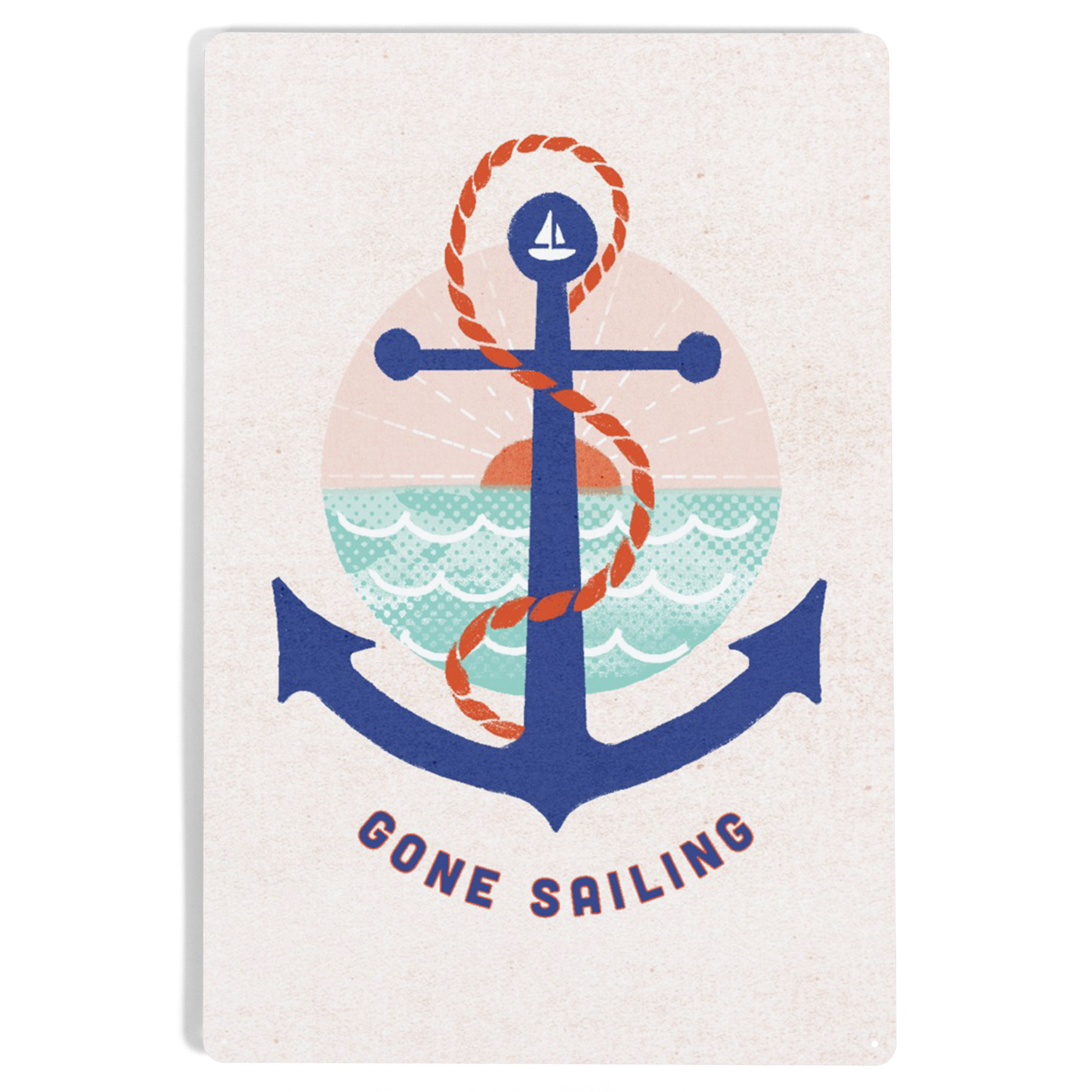 Dockside Collection, Gone Sailing, Anchor (12x18 Aluminum Art, Indoor ...