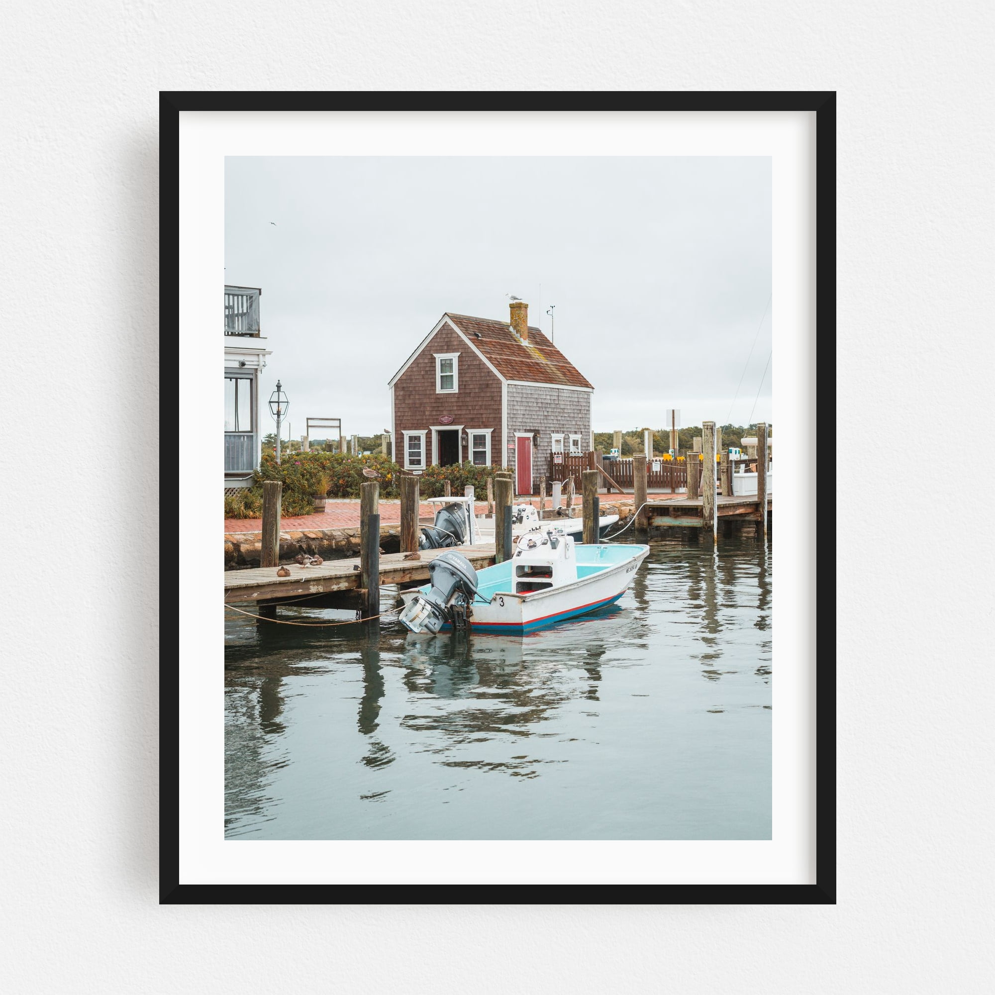 Dockside Cottage - Photography Harbor Boat Coastal Nautical Seaside ...