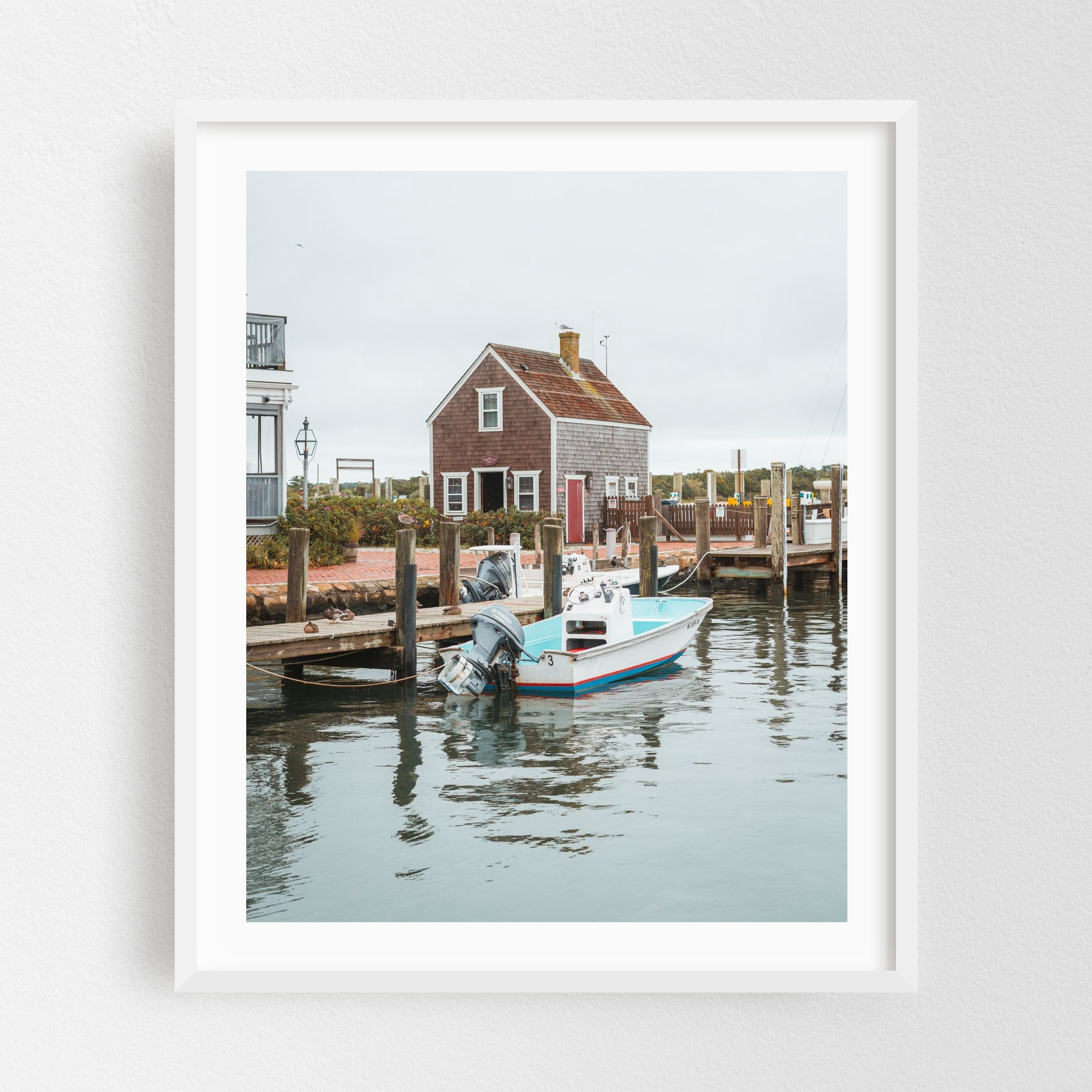 Dockside Cottage - Photography Harbor Boat Coastal Nautical Seaside ...