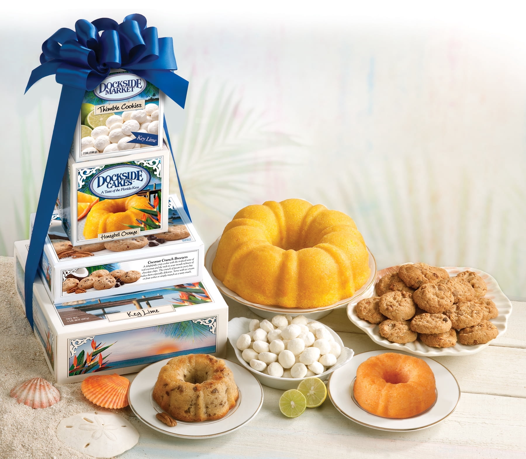 Dockside Market Tropical Tower Gift Set Includes Gourmet Cakes and ...