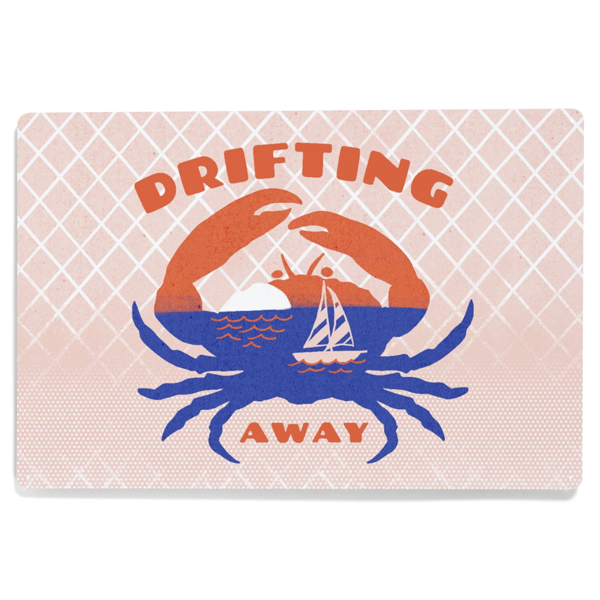 Dockside Series, Crab (12x18 Aluminum Art, Indoor Outdoor Metal Sign ...