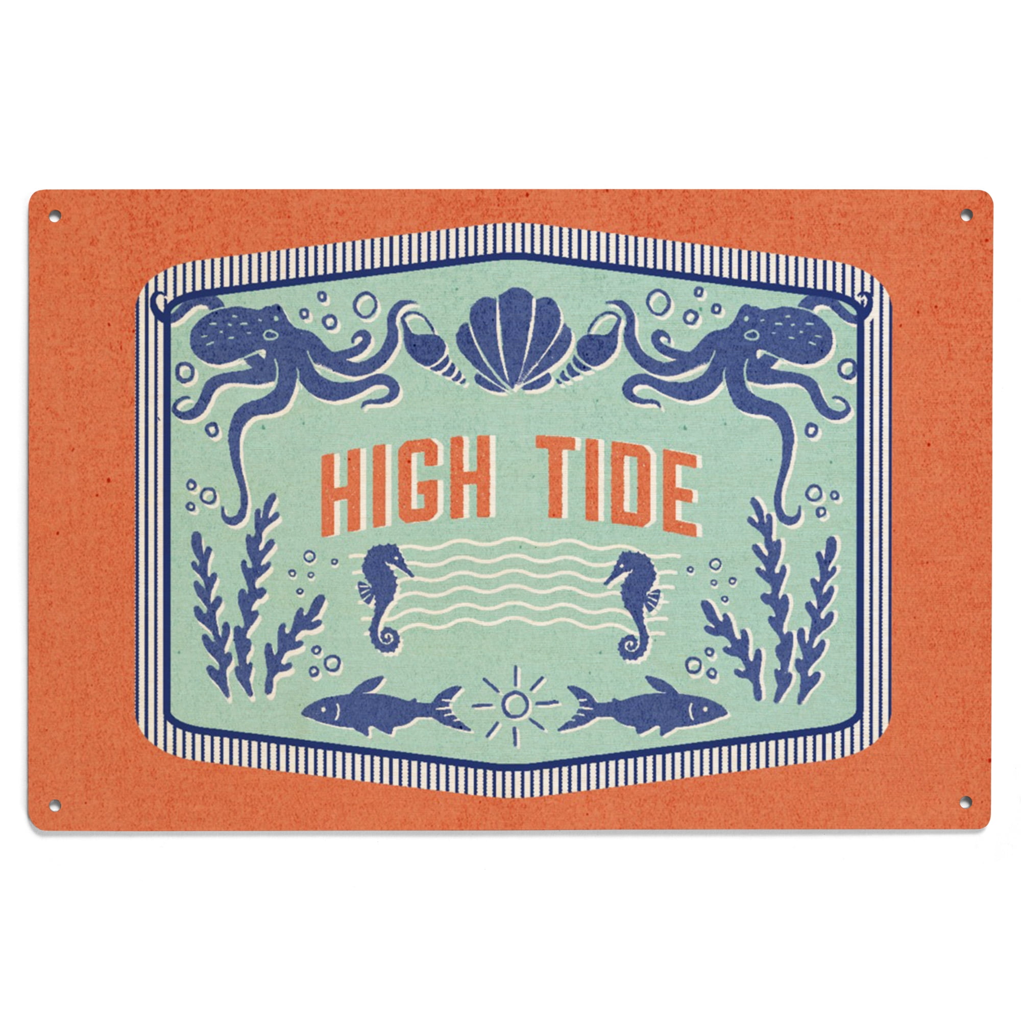 Dockside Series, High Tide Birch Wood Wall Sign (6x9 Rustic Home Decor ...