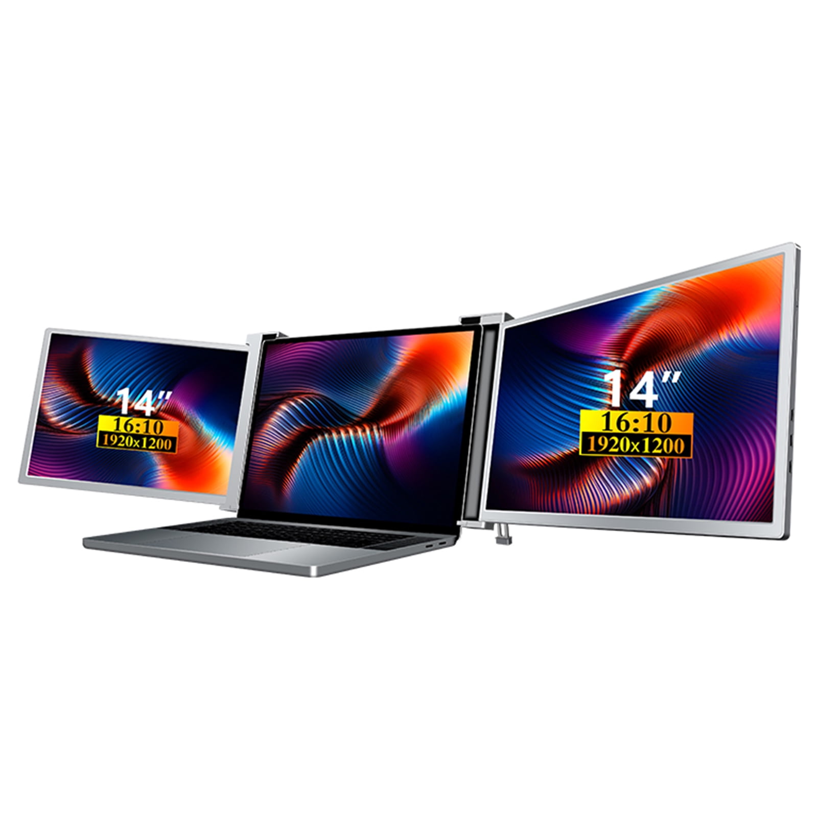 Docooler Triple-Screen Portable Monitor 14 inch Laptop Expansion ...