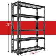 BENTISM 2PCS 6x2 ft ' Garage Storage Shelving Wall Mounted Heavy Duty ...