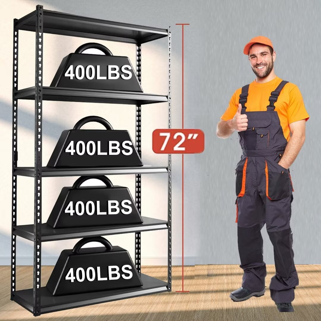 Docred 72"H 5-Tier Heavy Duty Shelving for Garage ，Metal Shelf ...