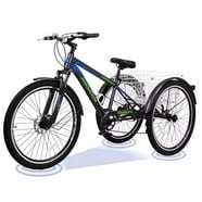 Mantis Tri-Rad 20 Inch Single Speed Adult Folding Tricycle, Blue ...