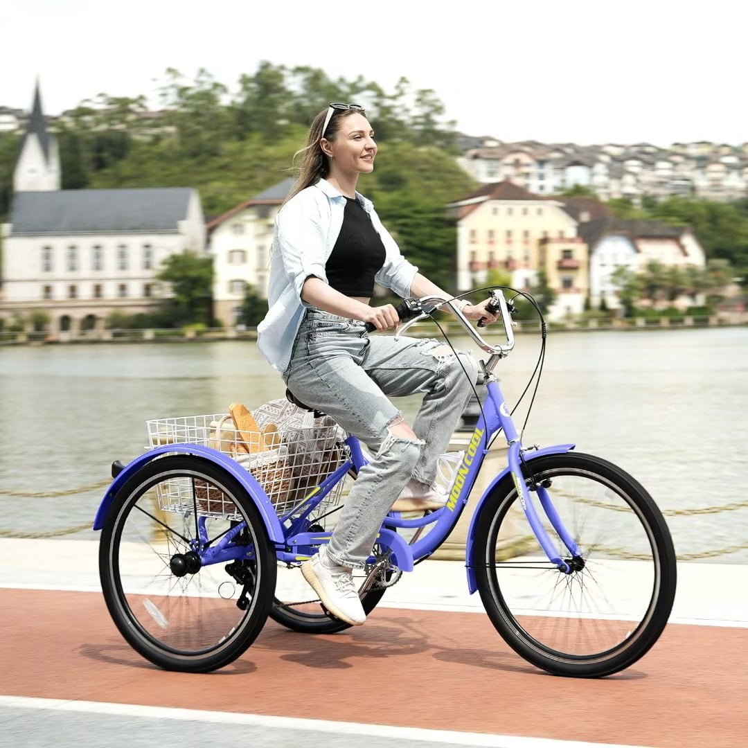 Docred Adult Tricycle Three Wheel Bike 20inch Seat Adjustable Trike ...