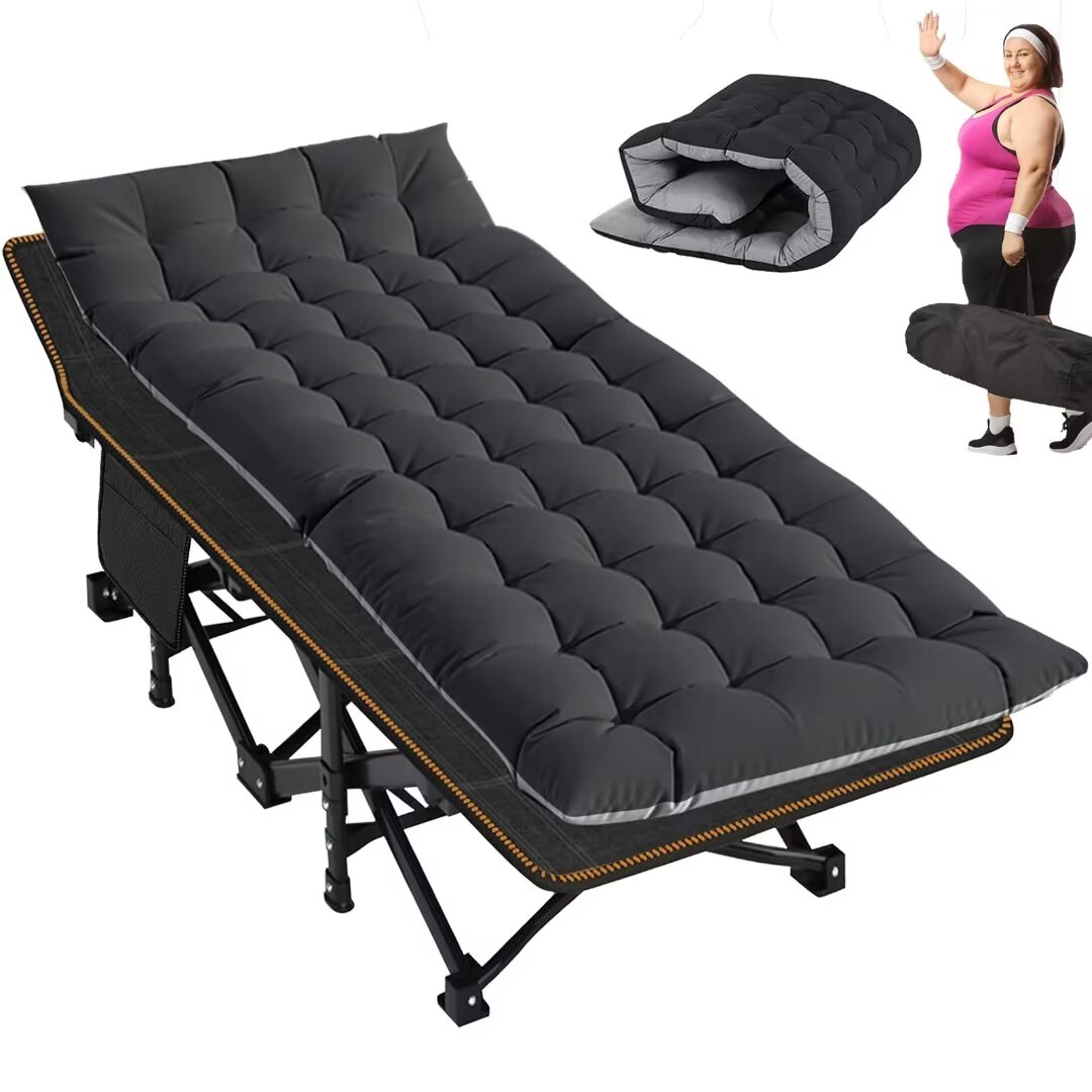 Nalone Camping Cots For Adults With 35 Inch Extra Thick Mattress Cots For Sleeping 900 Lbs