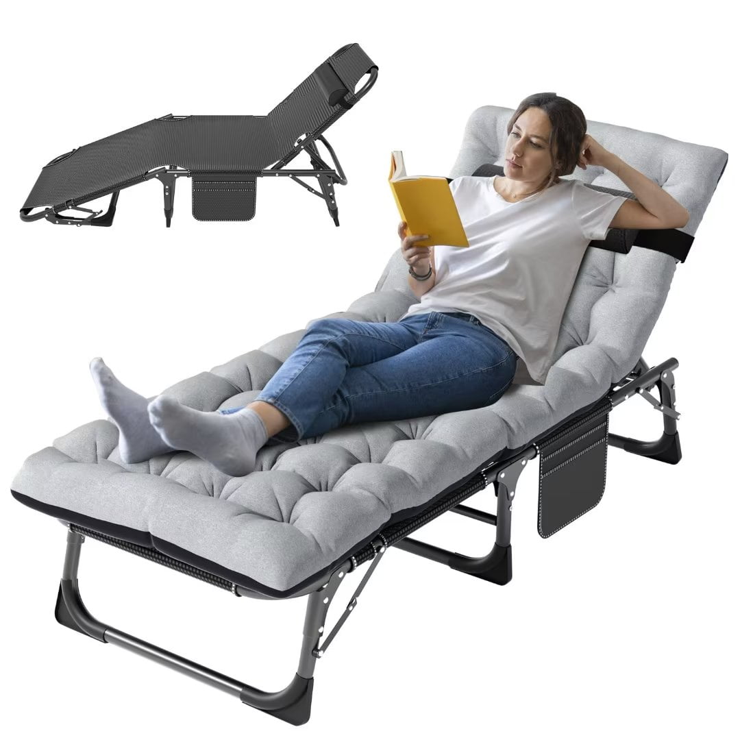 Docred Folding Sleeping Cot,Adjustable 4-Position Adults Reclining ...