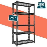 "Heavy Duty Storage Shelves, 5 Tier Metal Rack, 2000Lbs, 36""W x 72""H ...